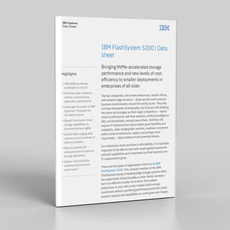 IBM FlashSystem 5200 Datasheet - Covenco