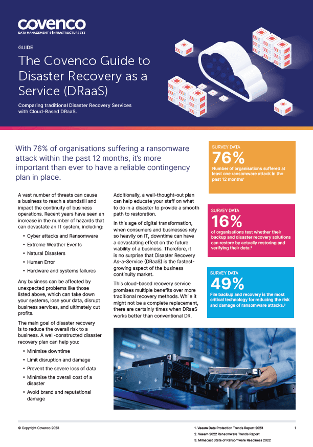 The Covenco Guide to Disaster Recovery as a Service (DRaaS) - Covenco